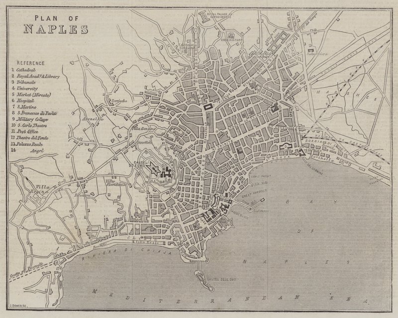 Plan of Naples by John Dower: Buy fine art print